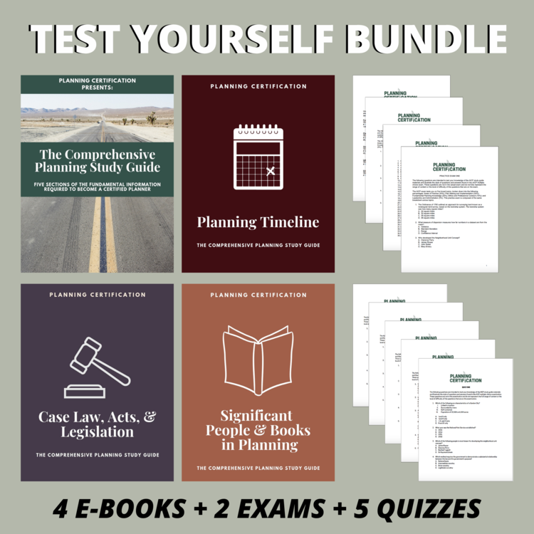 Test Yourself Bundle | AICP Planning Exam 4 Study Guides + 2 Practice ...