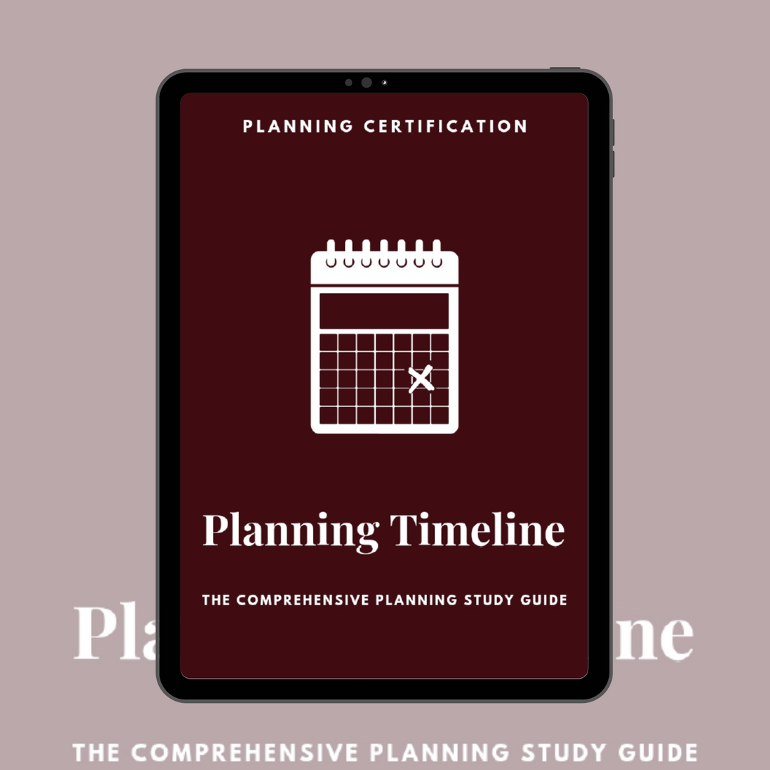 Planning Timeline Study Guide – Planning Certification AICP Exam Prep